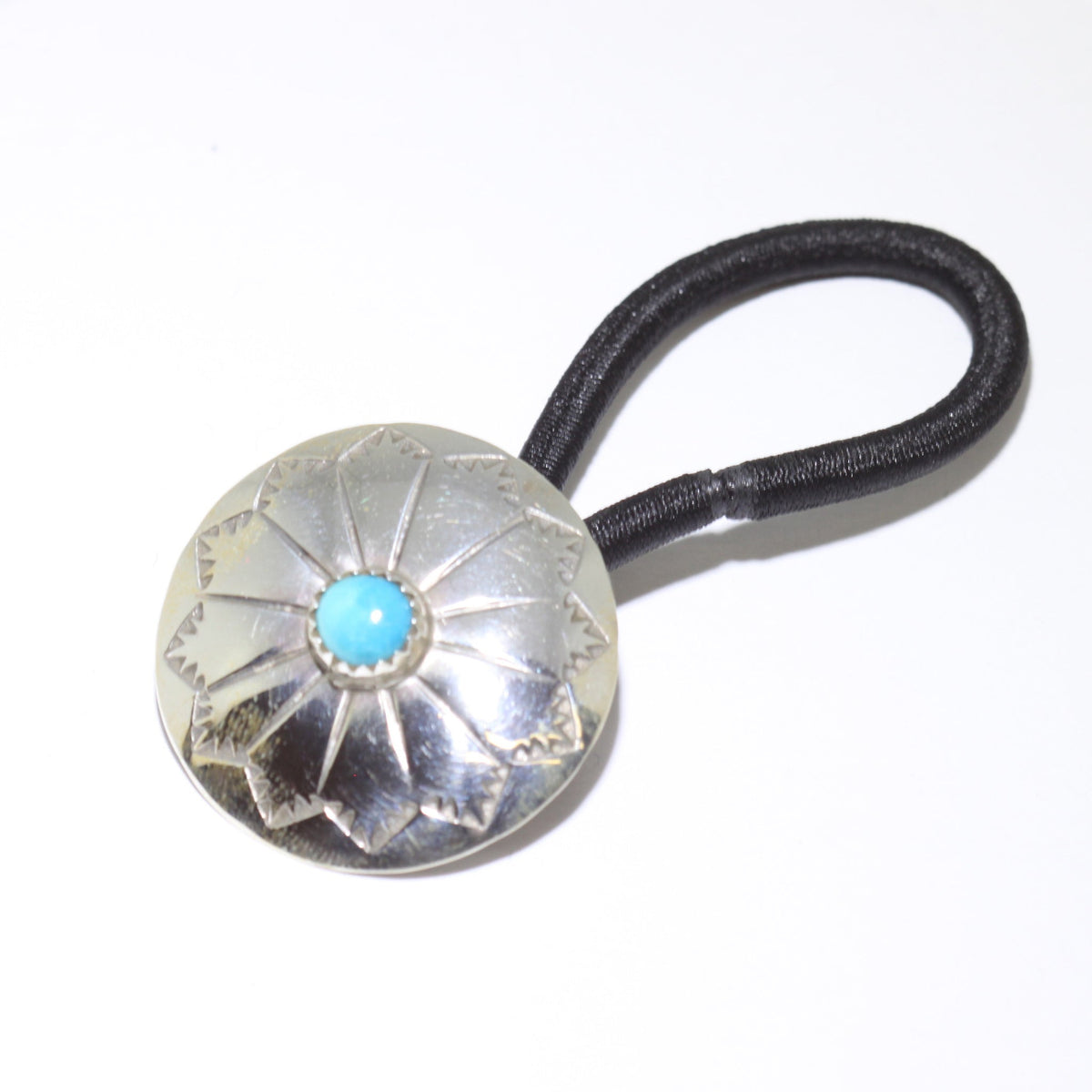 Hand Stamped Sterling Silver & Kingman Hair Tie – Y'allternative Edge